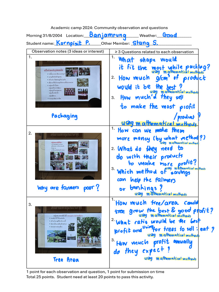 Observation and questions | PDF