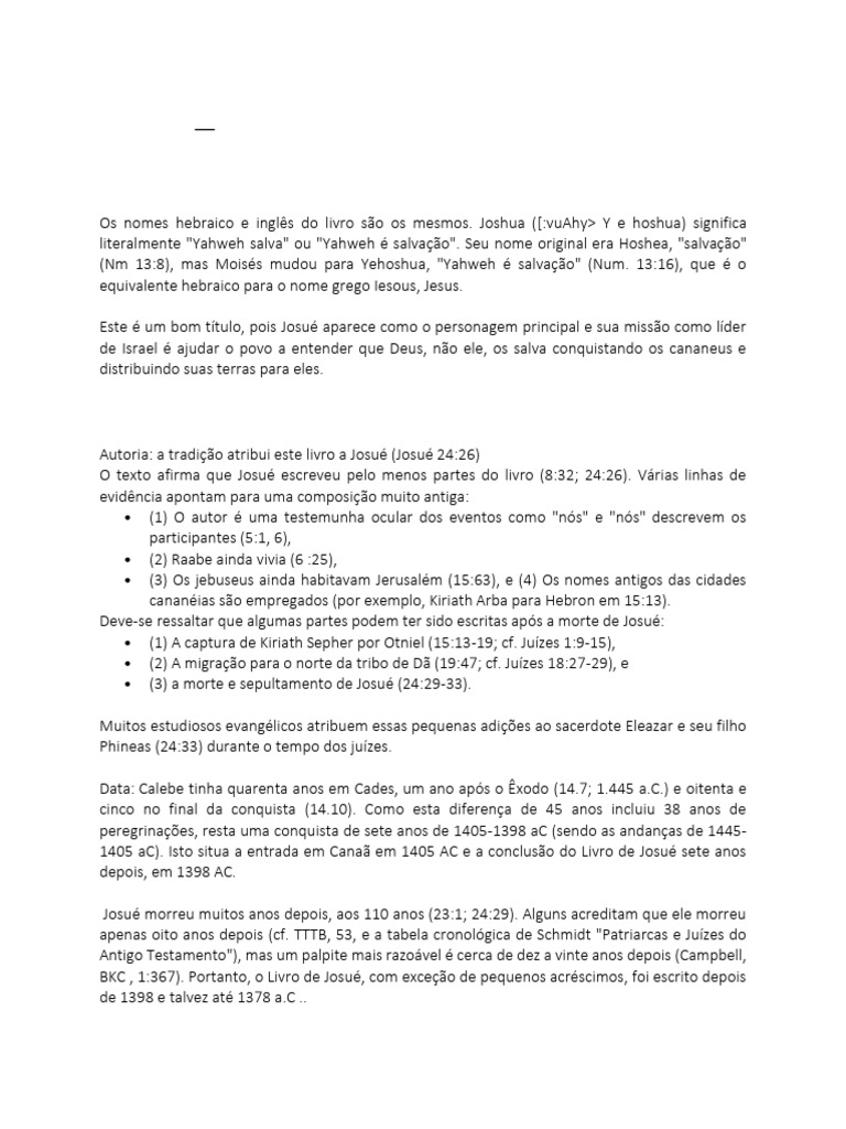 Josué - Guiado Pela Bussola de Deus | PDF