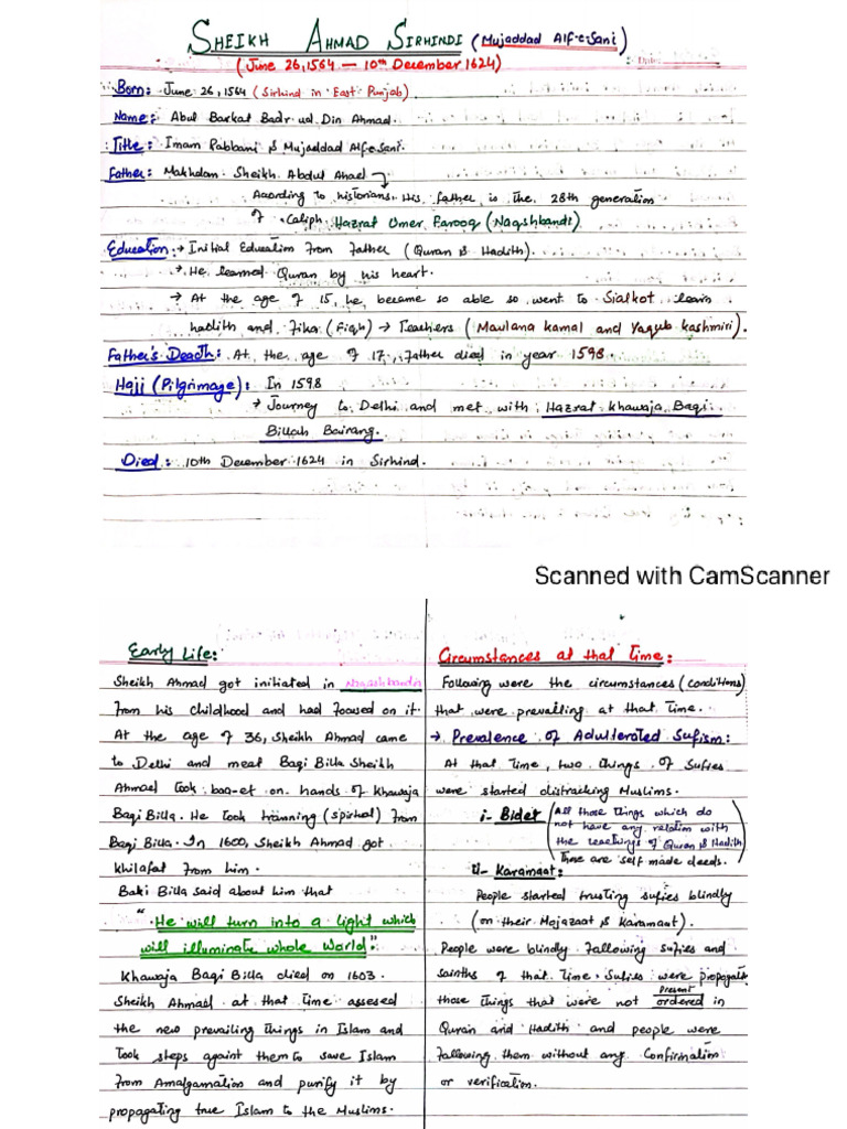 Sheikh Ahmad Sirhindi | PDF
