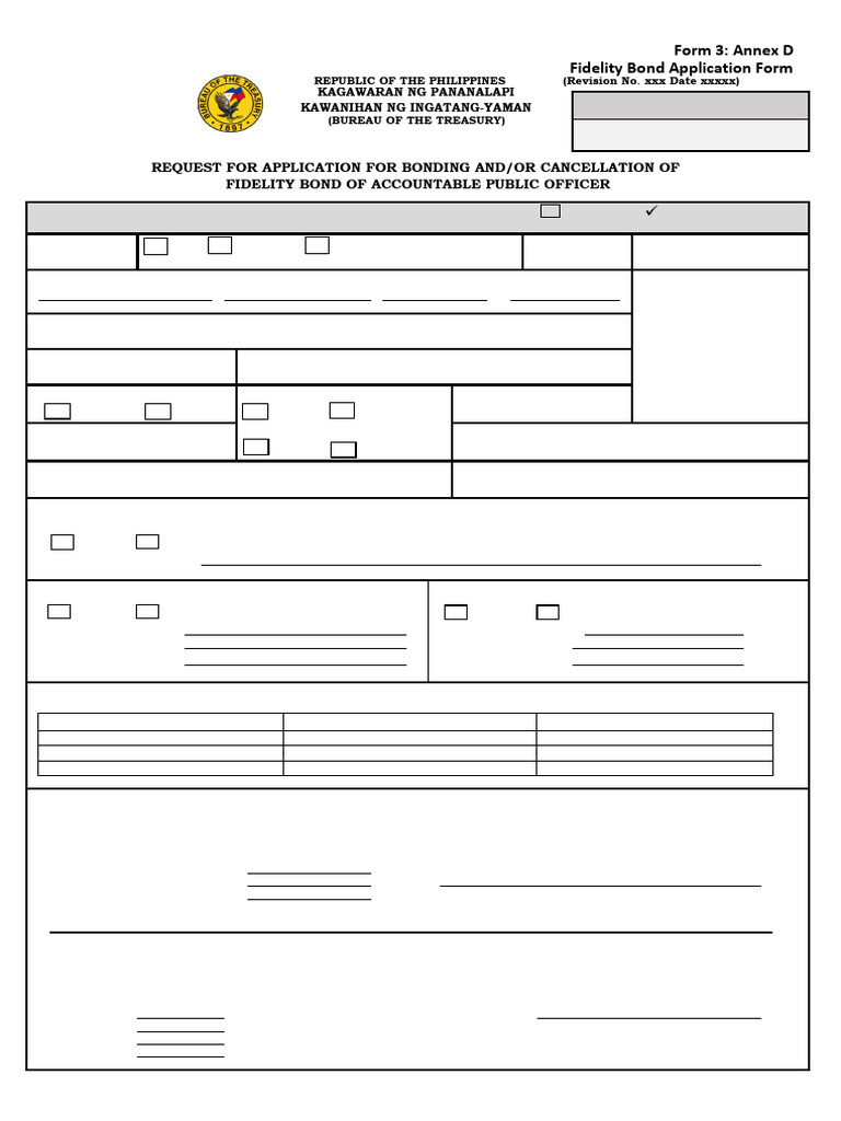 Fidelity Bond Application Form FBAF | PDF
