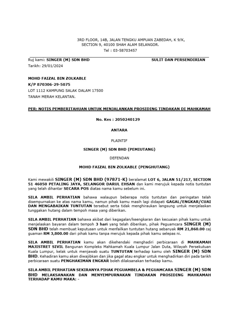 Prosiding Mahkamah | PDF