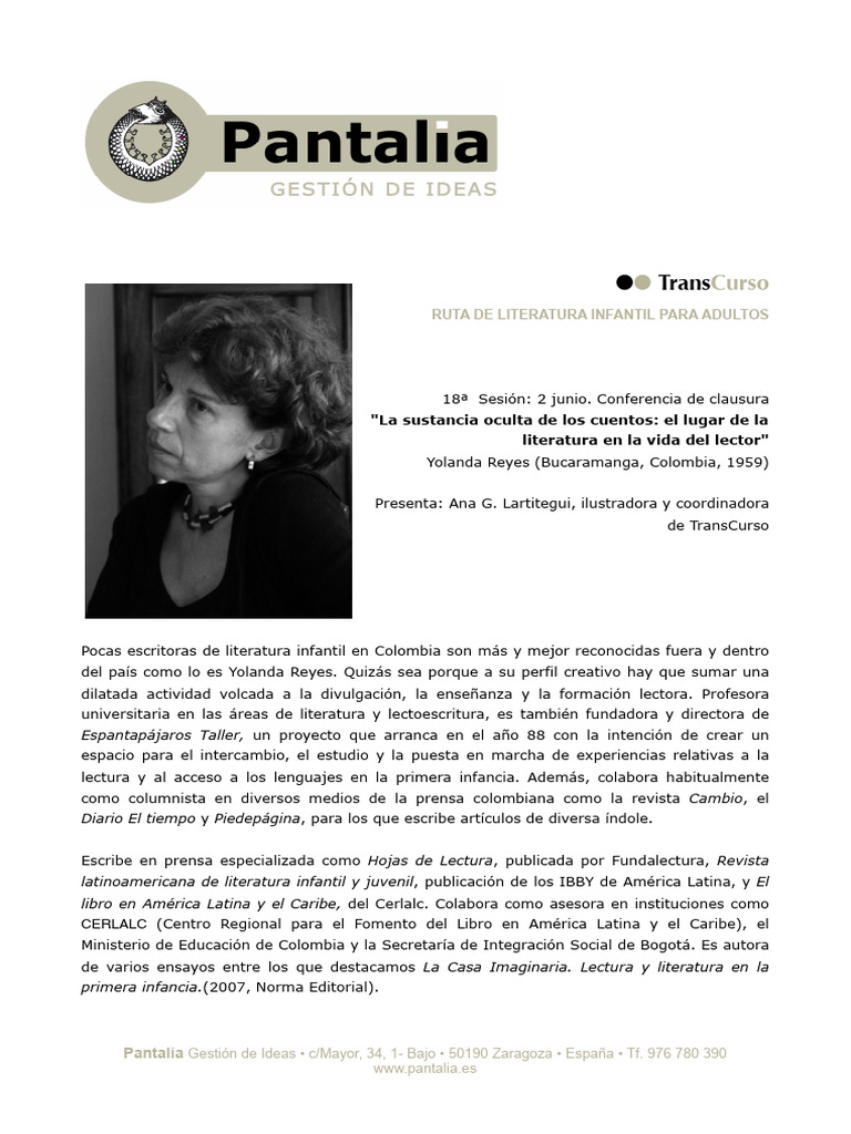 Yolanda Reyes TransCurso | PDF