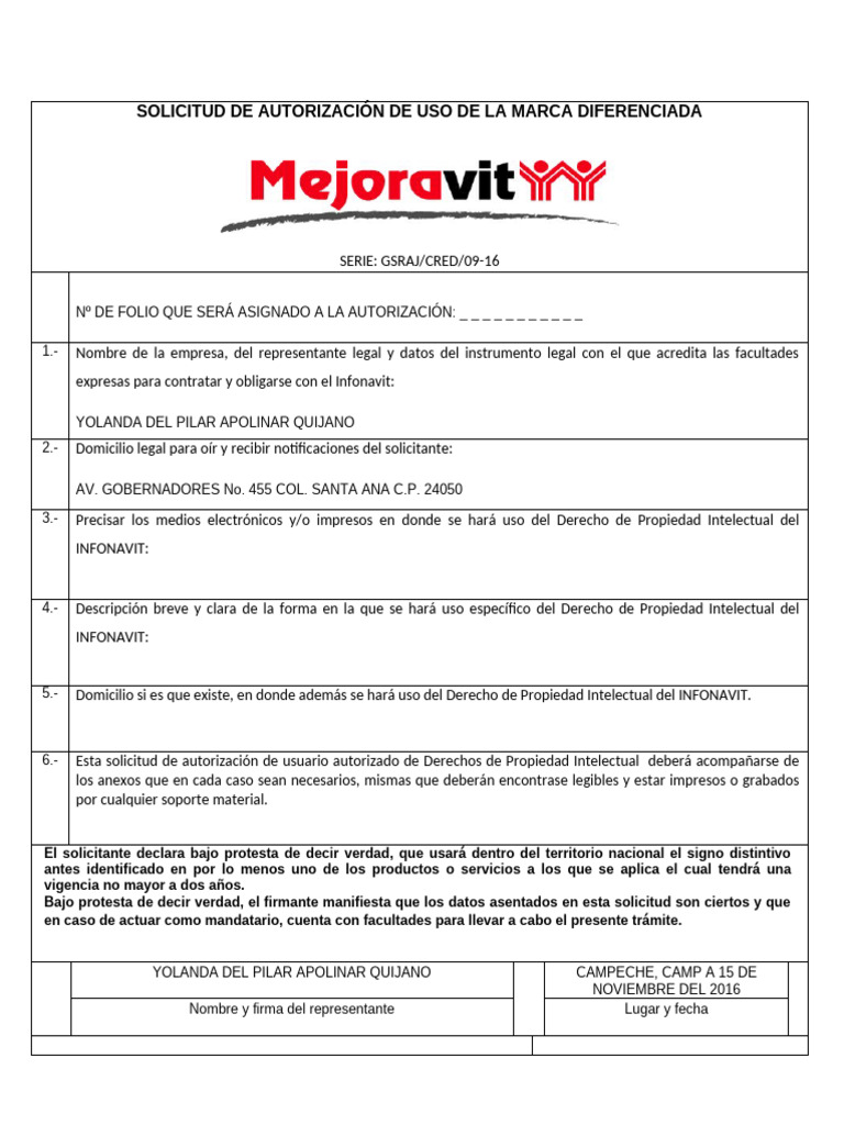 ANEXO C Formato de Solicitud de Autorización GSRAJ - Mejoravit 22.08.16 ...