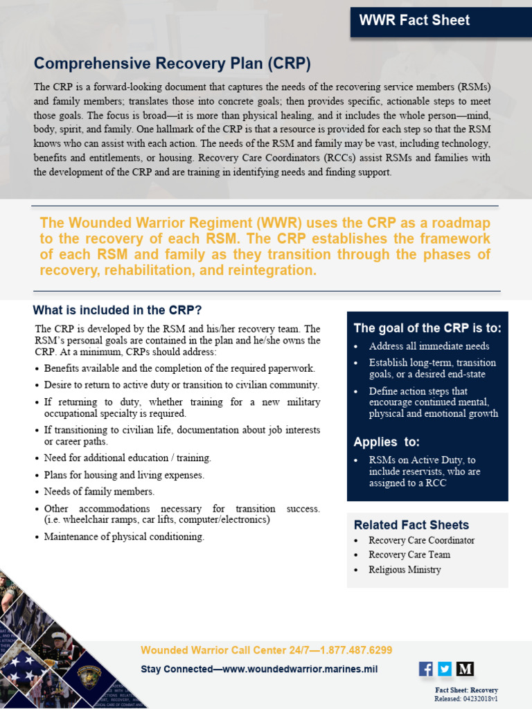 CRP Fact Sheet (Recovery) - Released 04232018 | PDF