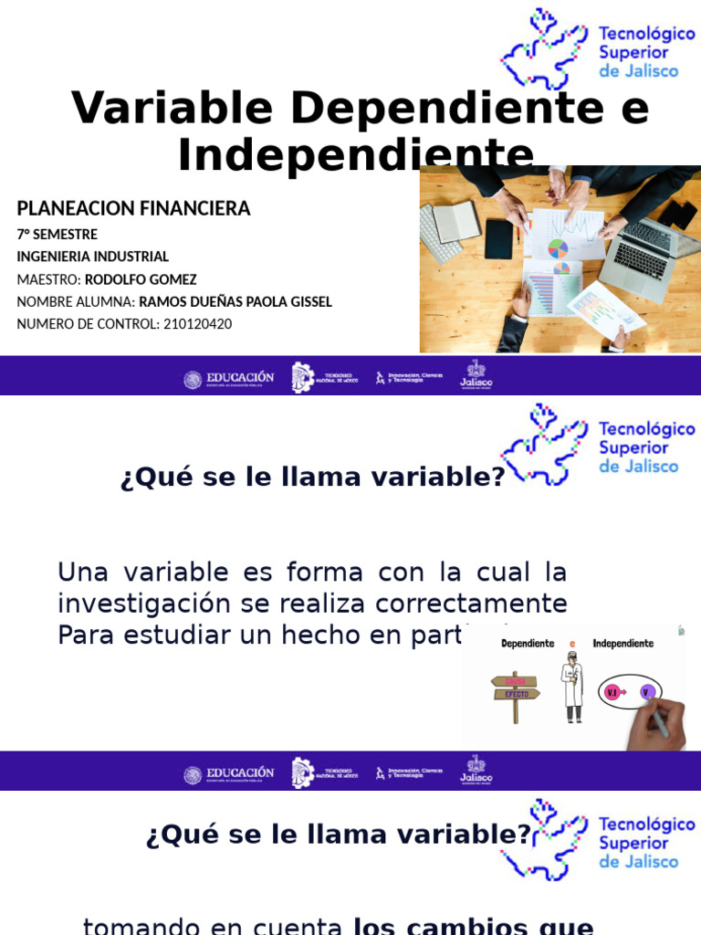 Variable Dependiente e Independiente | PDF | Variable (Matemáticas ...
