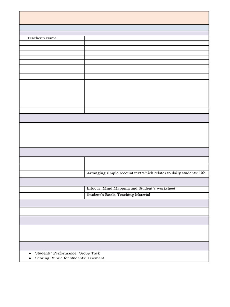 English Teaching Module Recount Text | PDF