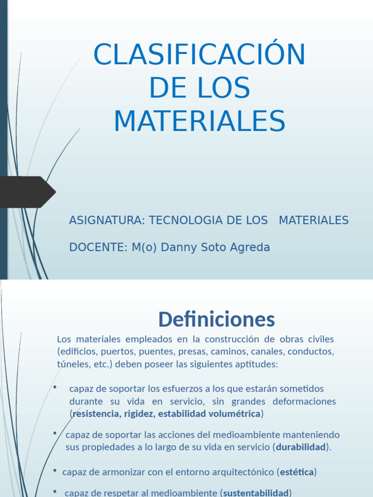 Clasificación de Los Materiales | PDF