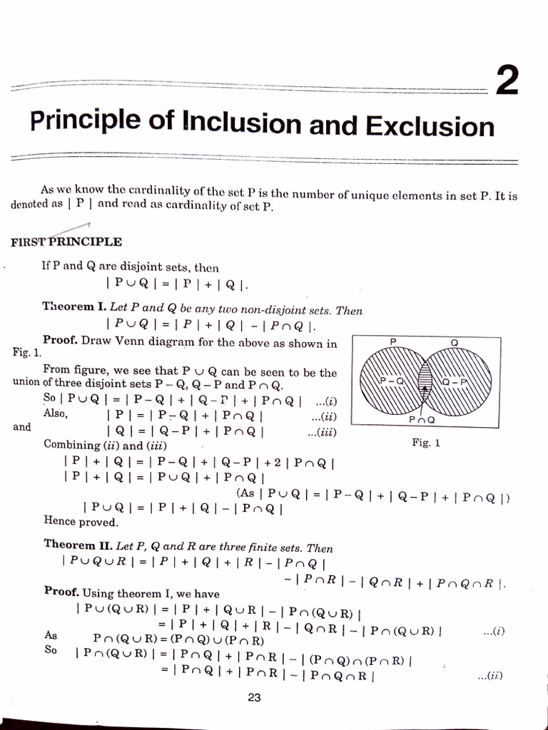 Chapter-2_Principle of Inclusion | PDF