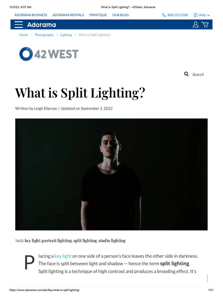 What Is Split Lighting | PDF