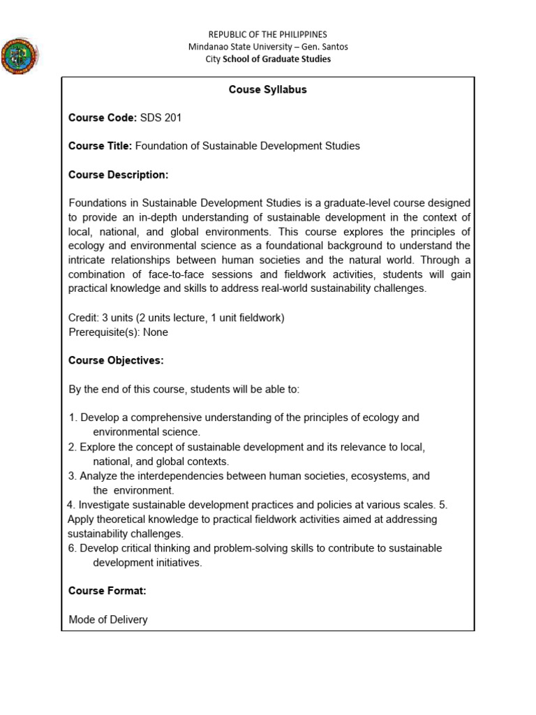 SDS 201 - Course Info Sheet | PDF
