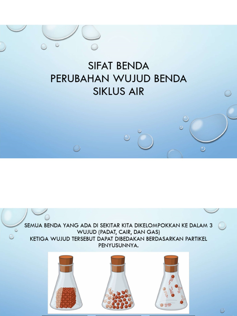 Sifat Benda, Perubahan Wujud Benda, Dan Siklus Air | PDF