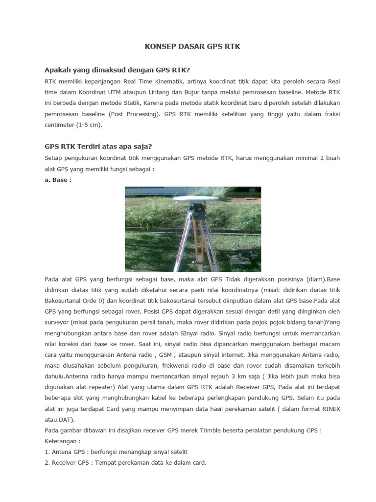 Konsep Dasar Gps Rtk-1 | PDF