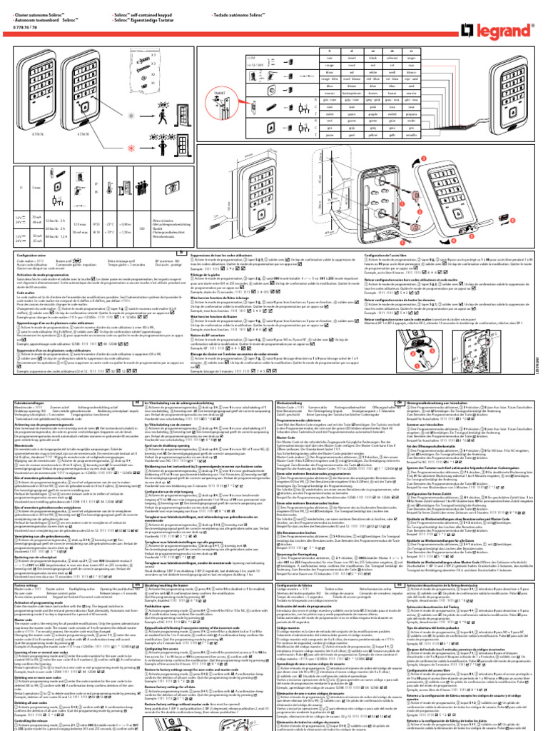 Clavier Soliroc Legrand | PDF