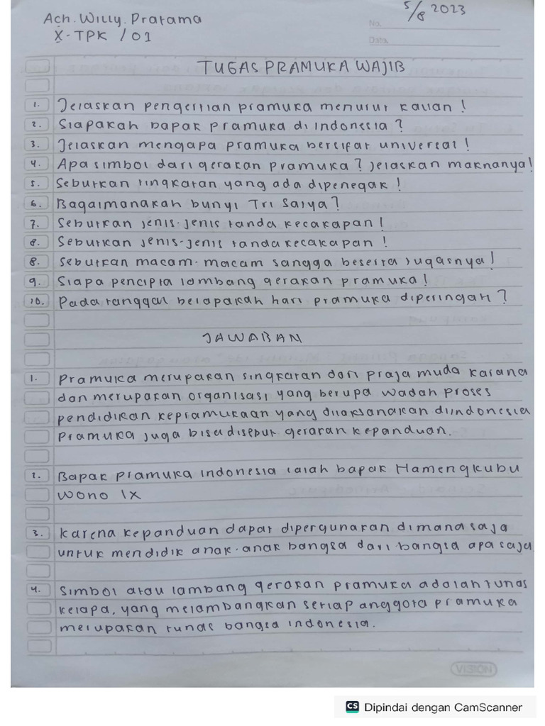 Tugas Pramuka Wajib | PDF