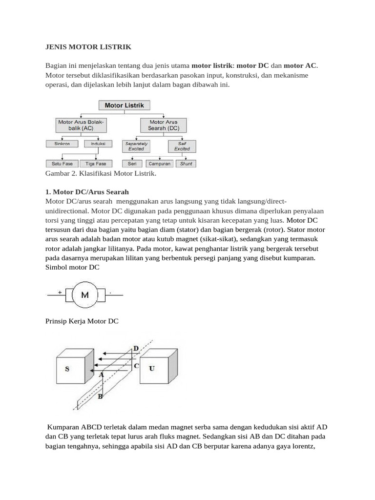 Jenis Motor Listrik | PDF