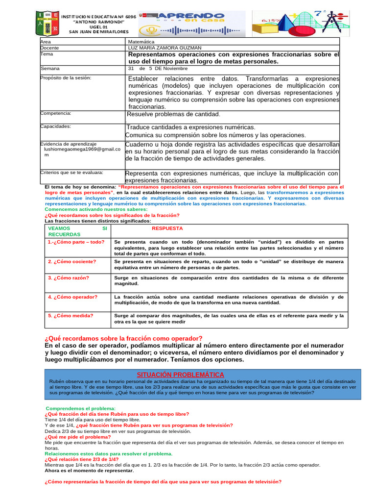 Act Sem - 31 de 2do Del 5 de Noviembre | PDF