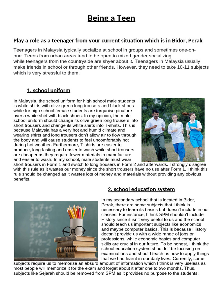 Being A Teen | PDF | Adolescence | Wellness
