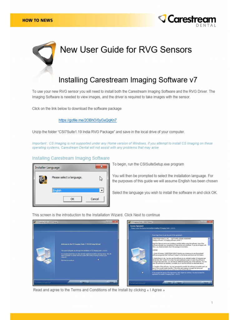 Carestream RVG Software Installation Guide | PDF | Software | Software ...