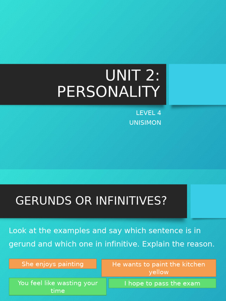 English 4 Unit 2 Personality | PDF