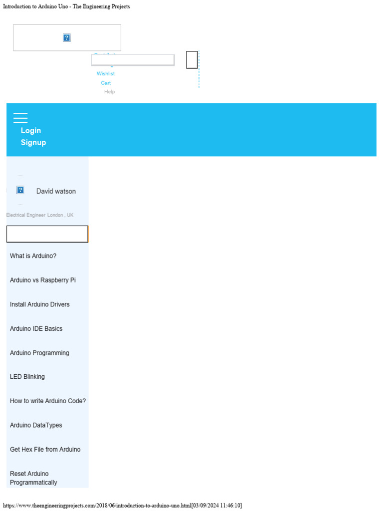 Introduction To Arduino Uno - The Engineering Projects | PDF