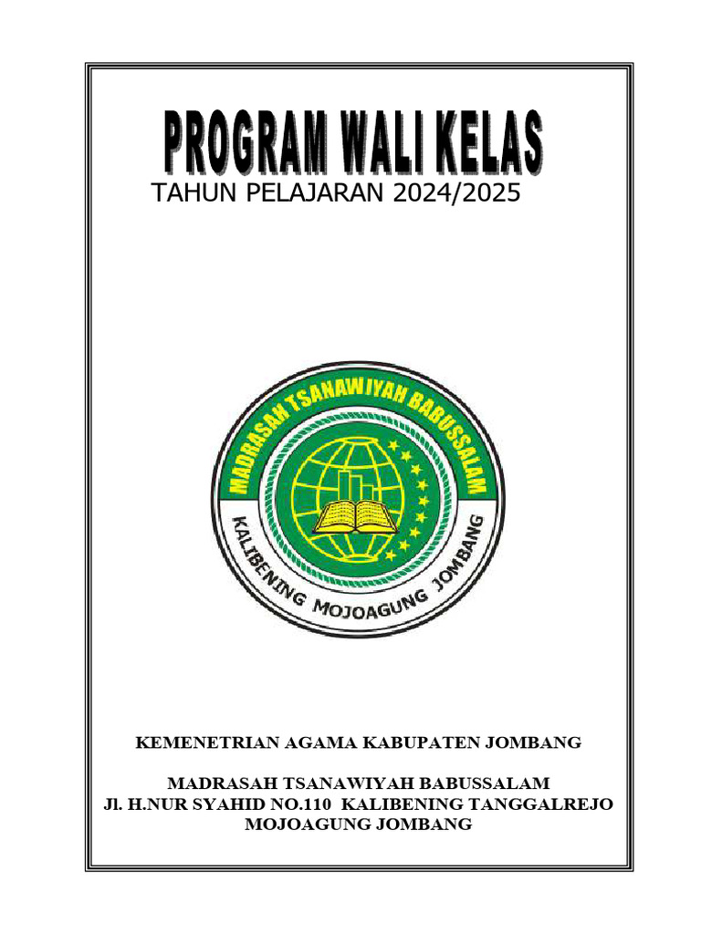 Proker Wali Kelas 8G 24-25 | PDF