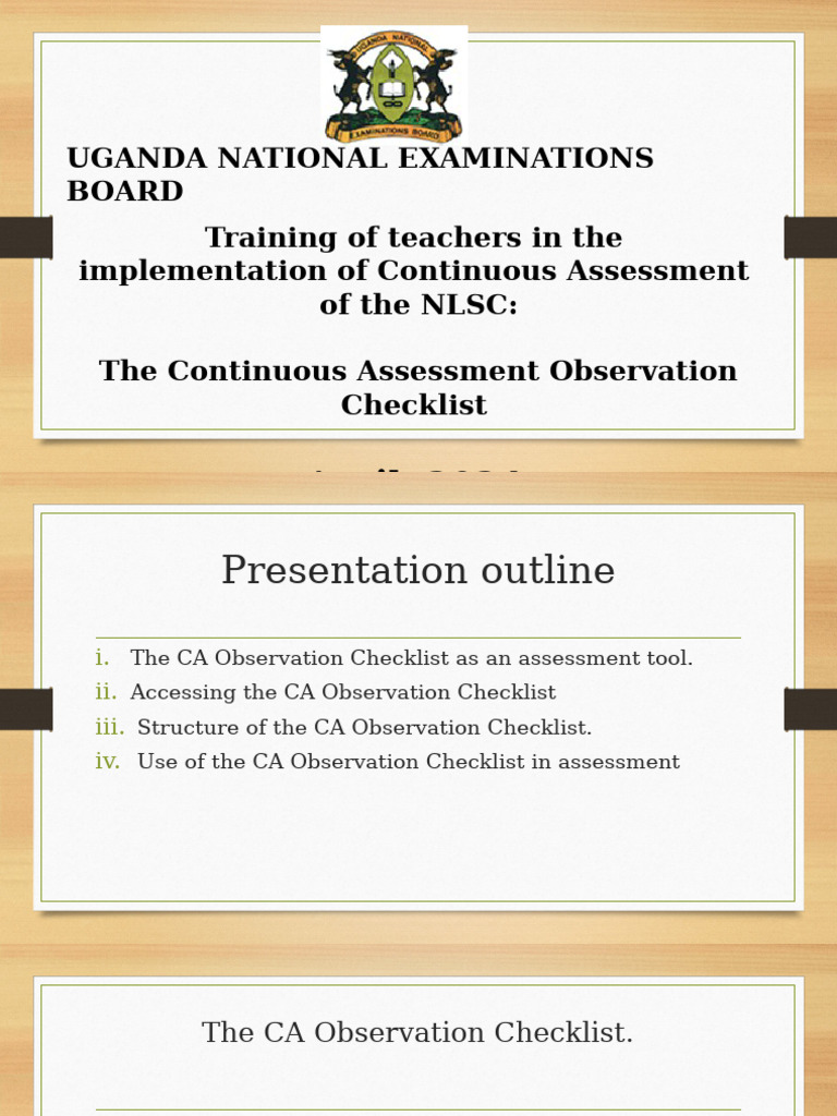 Observation Checklist April, 2024 | PDF