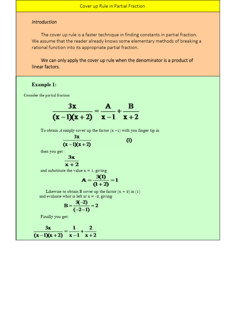 Cover Up Rule | PDF