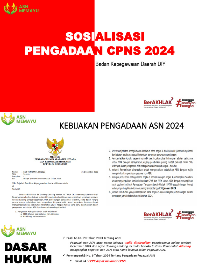 Sosialisasi Pengadaan CPNS 2024-3 | PDF