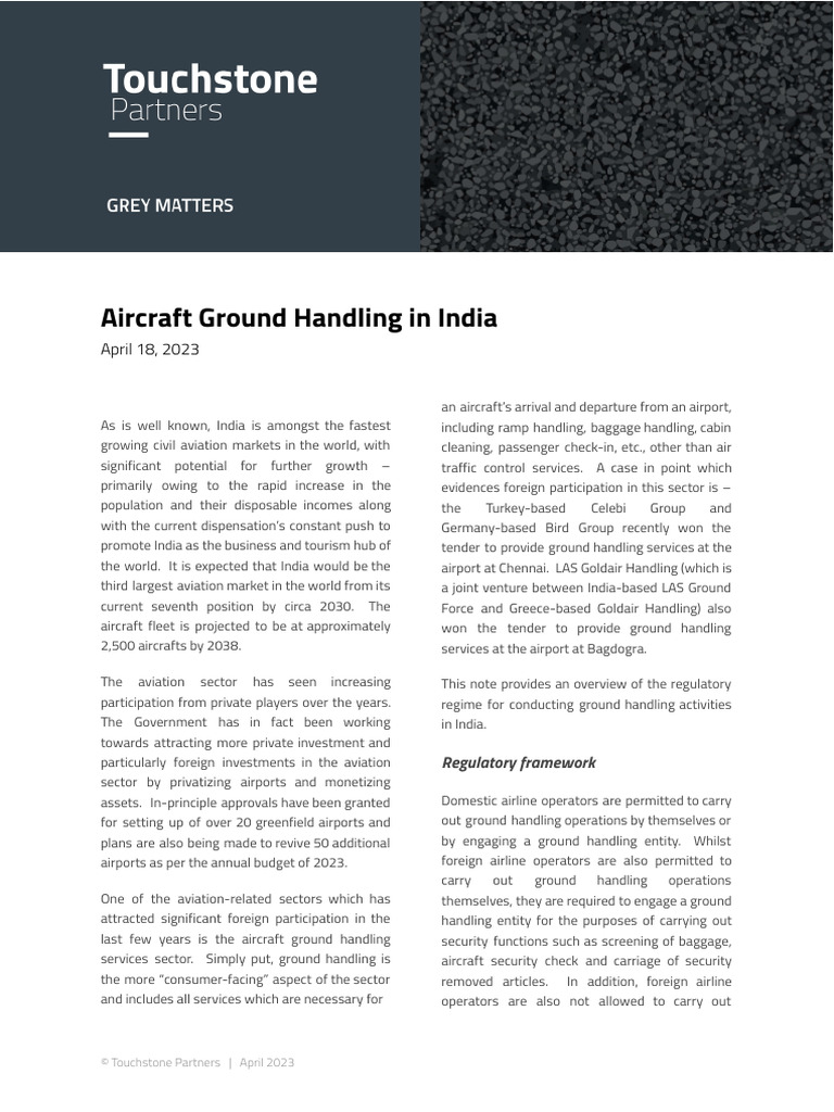 Aircraft-Ground-Handling-in-India-1 Articcle by Touchstone | PDF