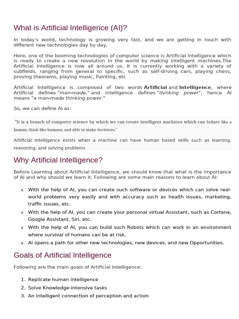 AI Notes | PDF