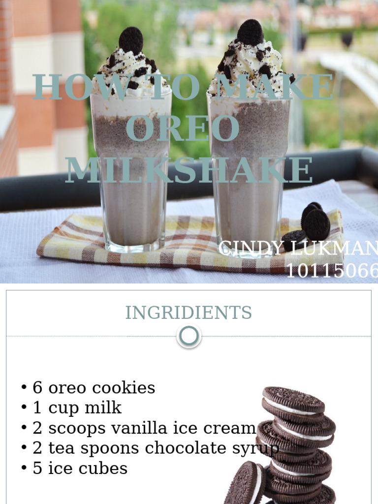 how to make oreo milkshake | PDF