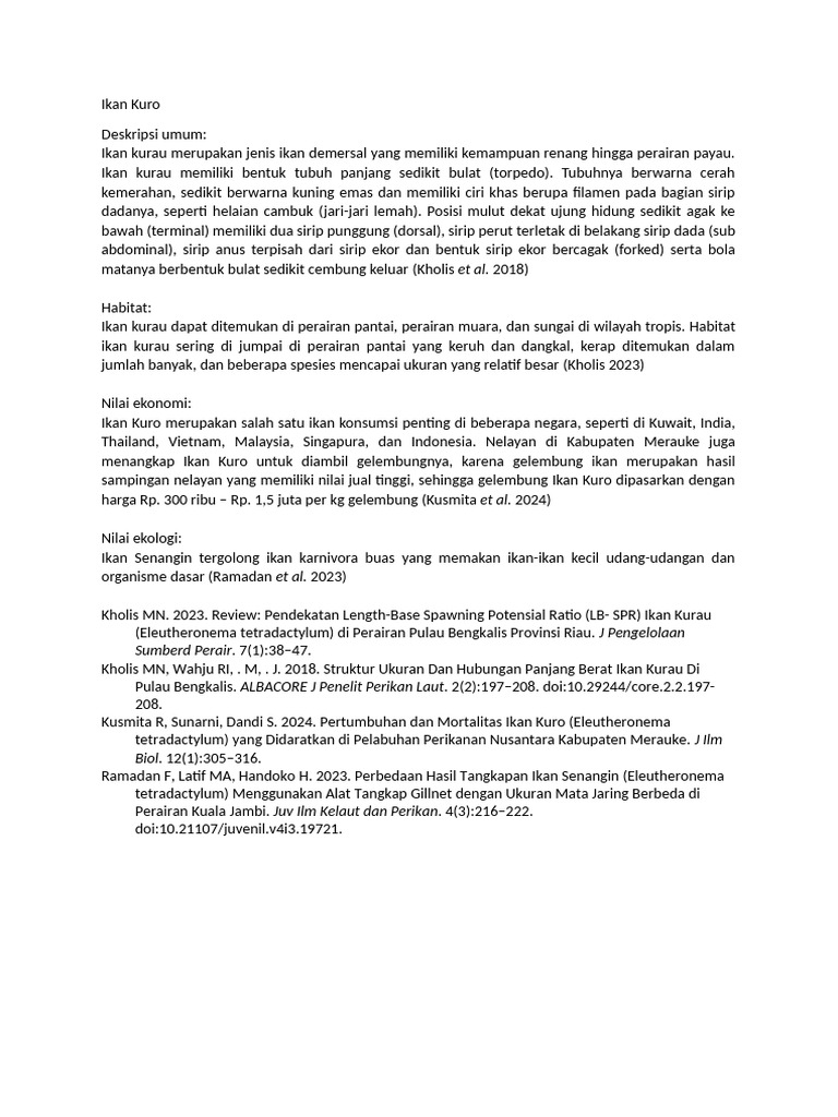 Ikan Kuro | PDF