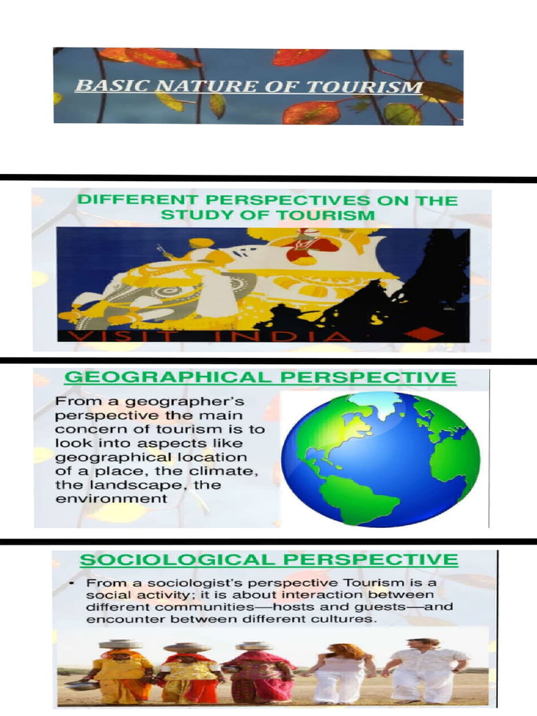 GEOGRAPHY OF Tourism - Nature of Tourism | PDF | Tourism | Liberal Arts ...