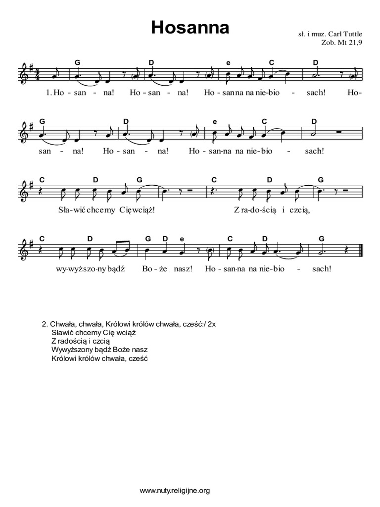 Hosanna Hosanna | PDF