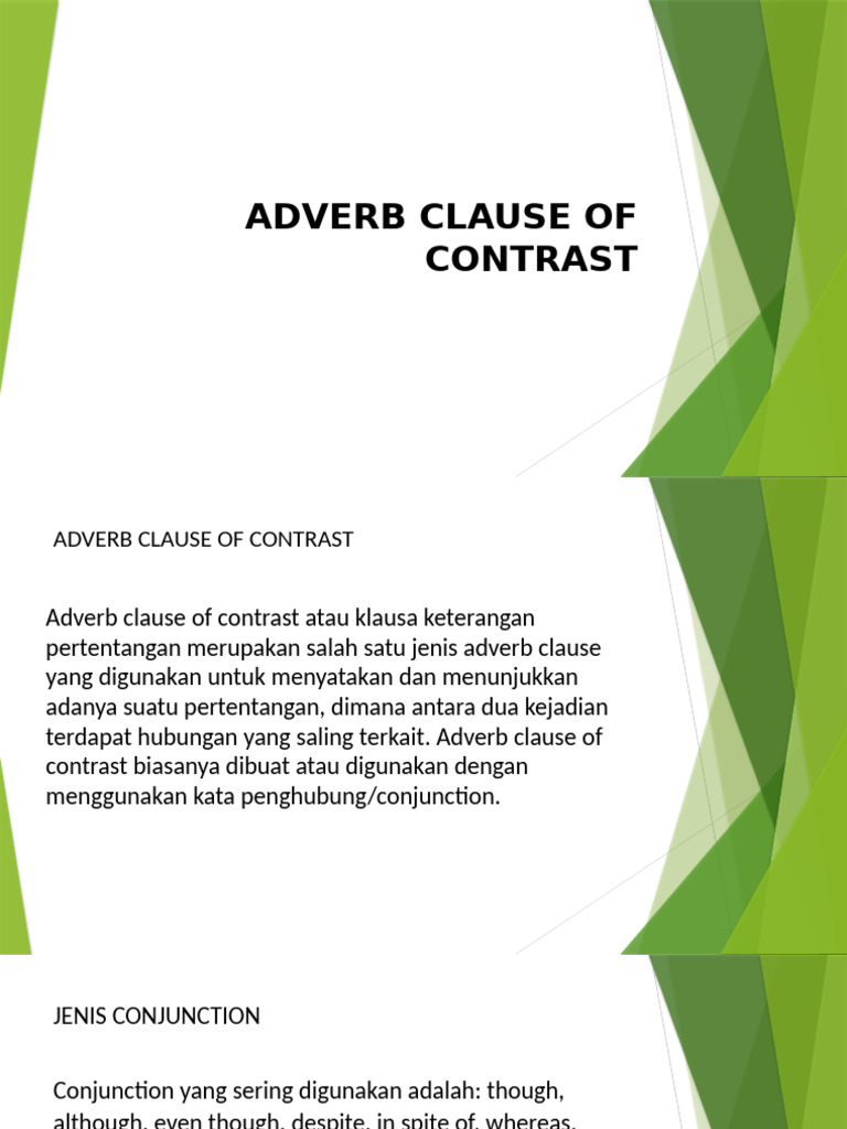 Adverb Clause of Contrast | PDF