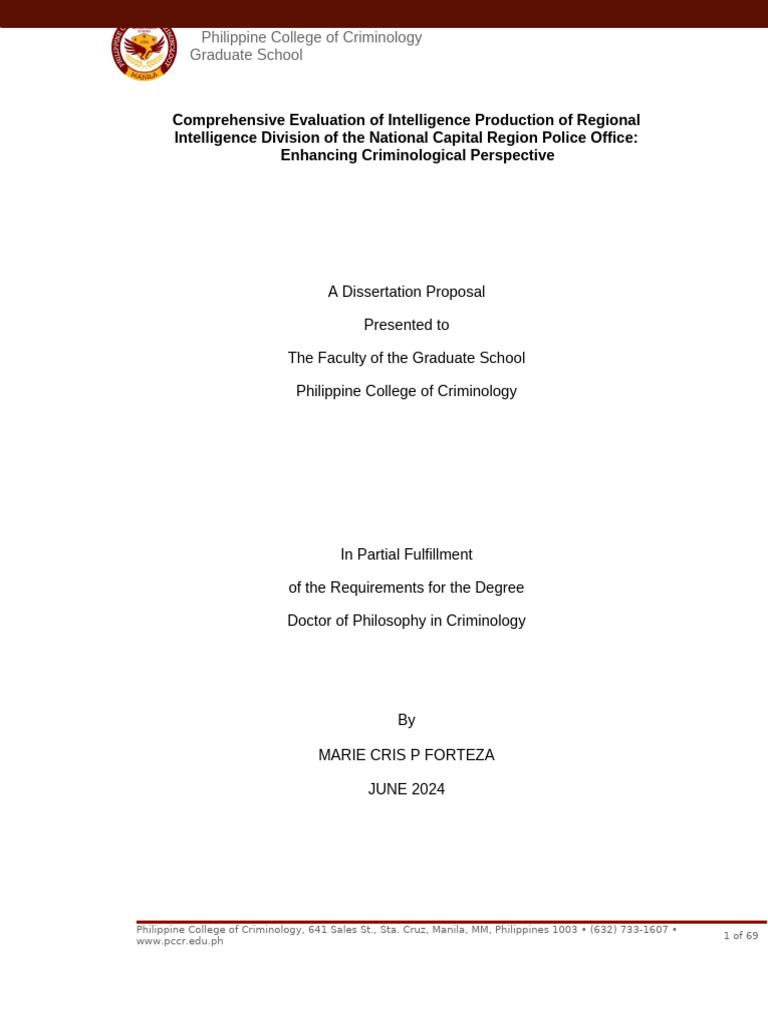 Dissertation On Intelligence | PDF