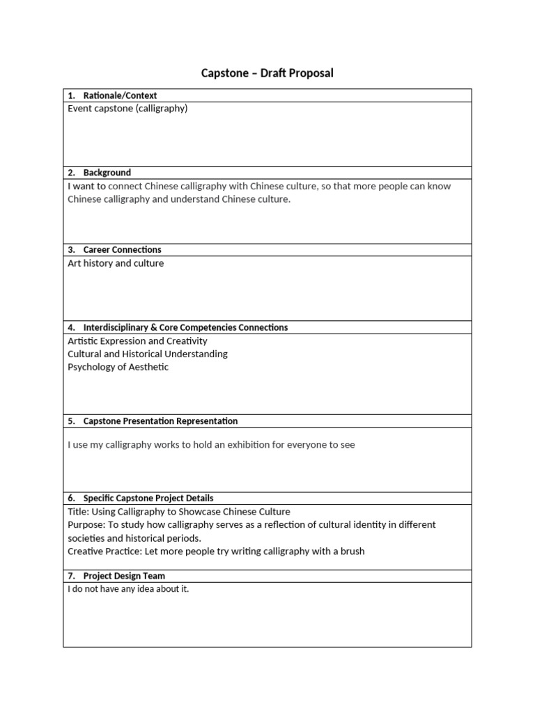 Capstone - Draft Proposal | PDF