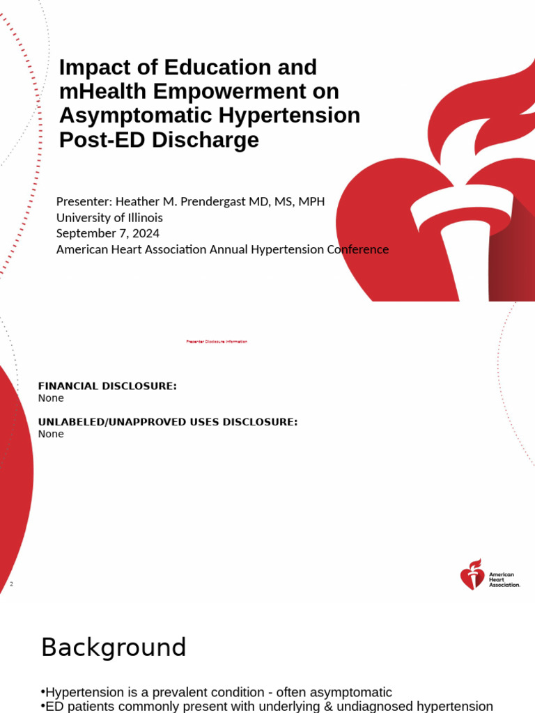 HTN Oral Presentation - v3 | PDF | Hypertension | Science & Mathematics