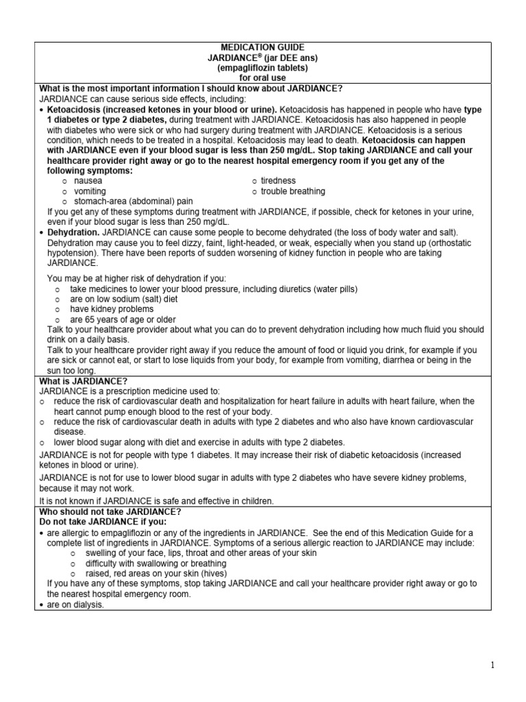 Jardiance Patient Information | PDF