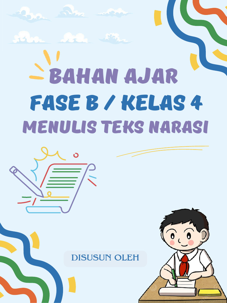 Biru Ungu Ceria Lucu Cover Modul Pembelajaran Dokumen A4 | PDF