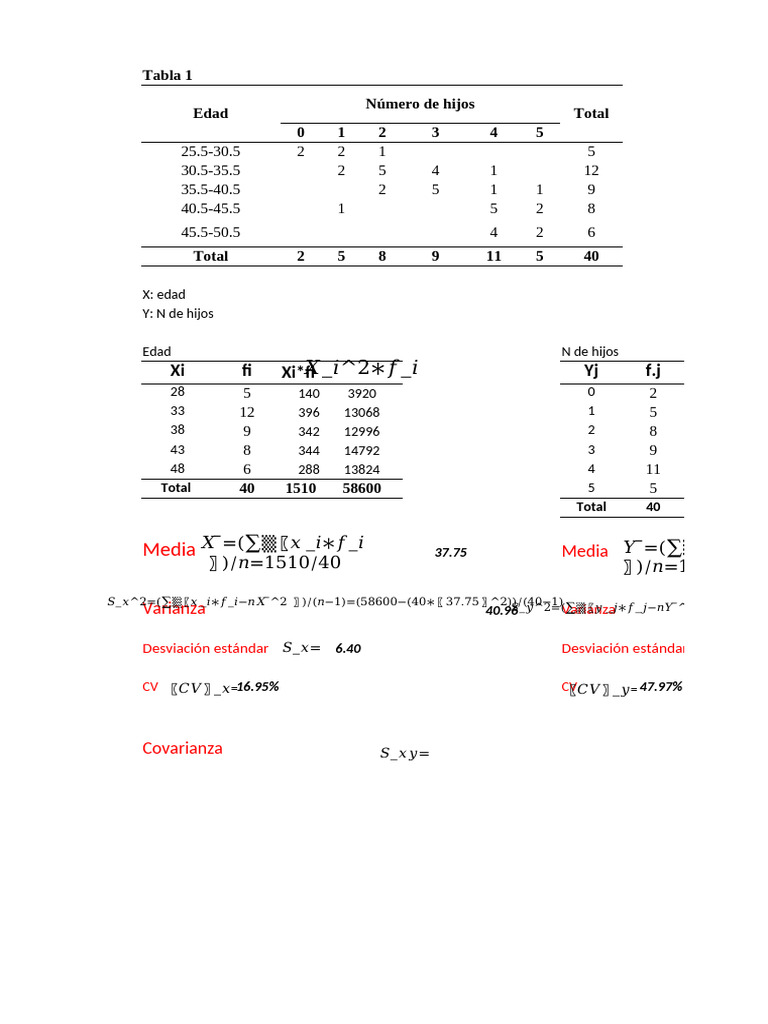 Covarianza y Correlacion | PDF