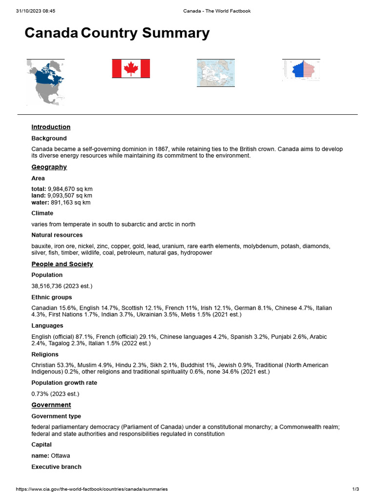 Canada - The World Factbook | PDF