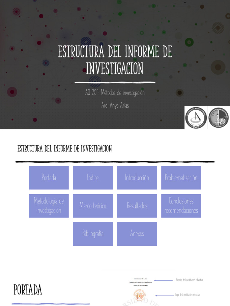 Presentación 01 - Estructura Del Reporte de Investigación | PDF