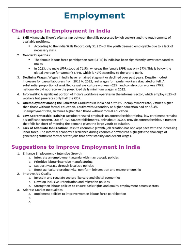 Employment | PDF