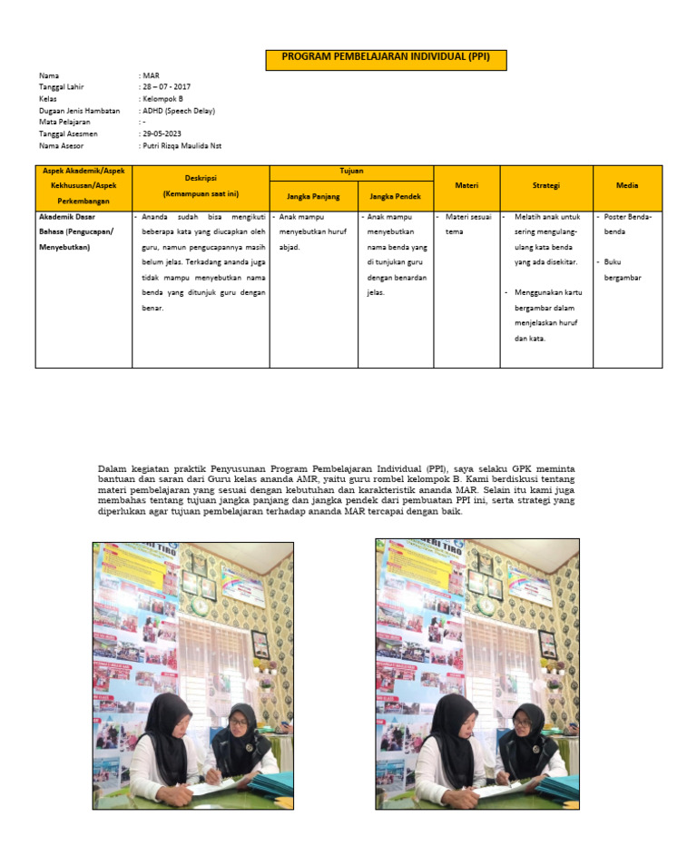 Lembar Kerja 5 Program Pembelajaran Individual | PDF