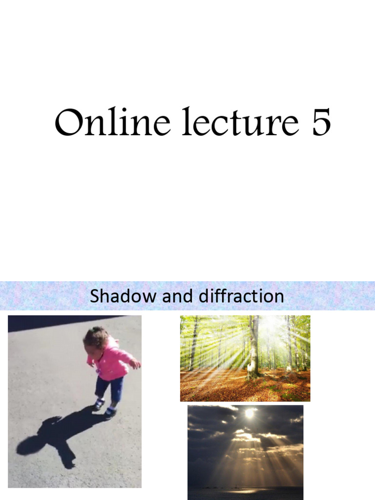 Lecture 5 - Diffraction | PDF