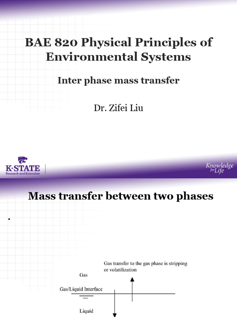 BAE820 - 06 Interphase Mass Transfer | PDF