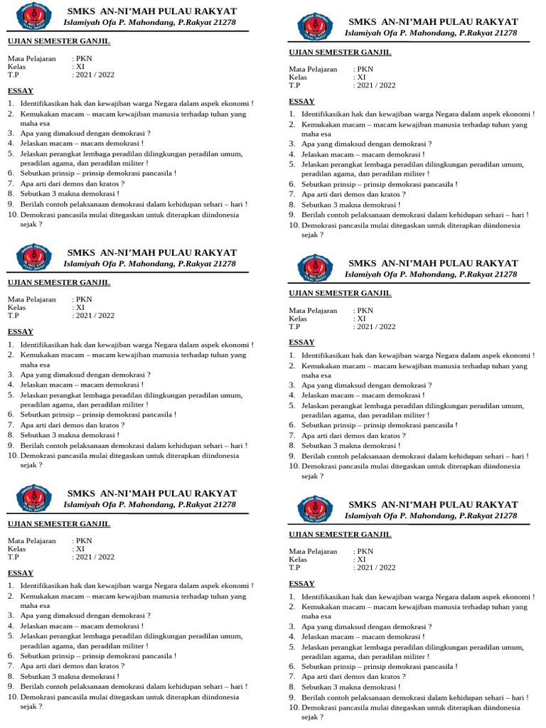 Semester Ganjil | PDF