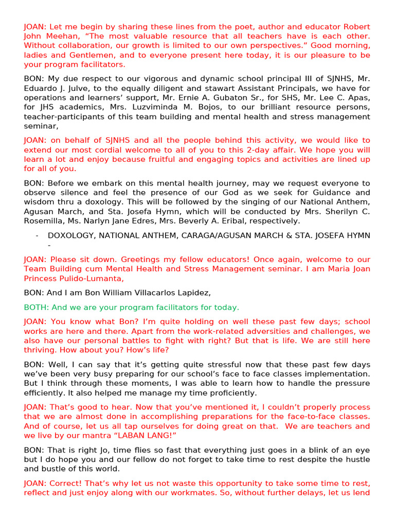 Script Mental Health | PDF