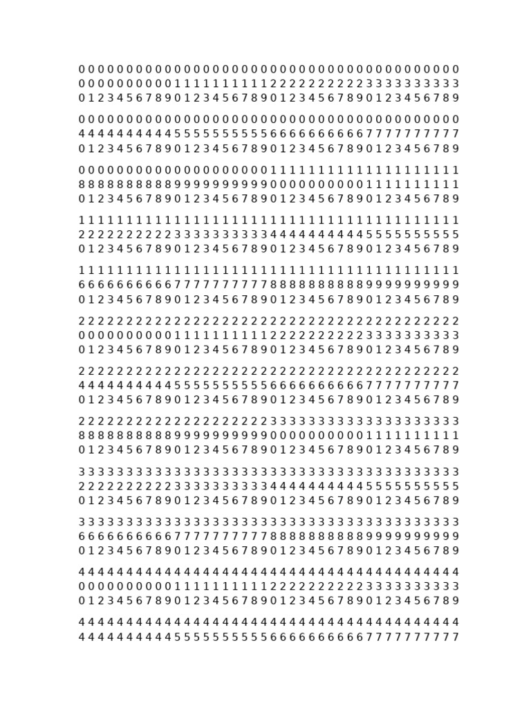 Numeros Del Sorteo 000 Al 999 | PDF